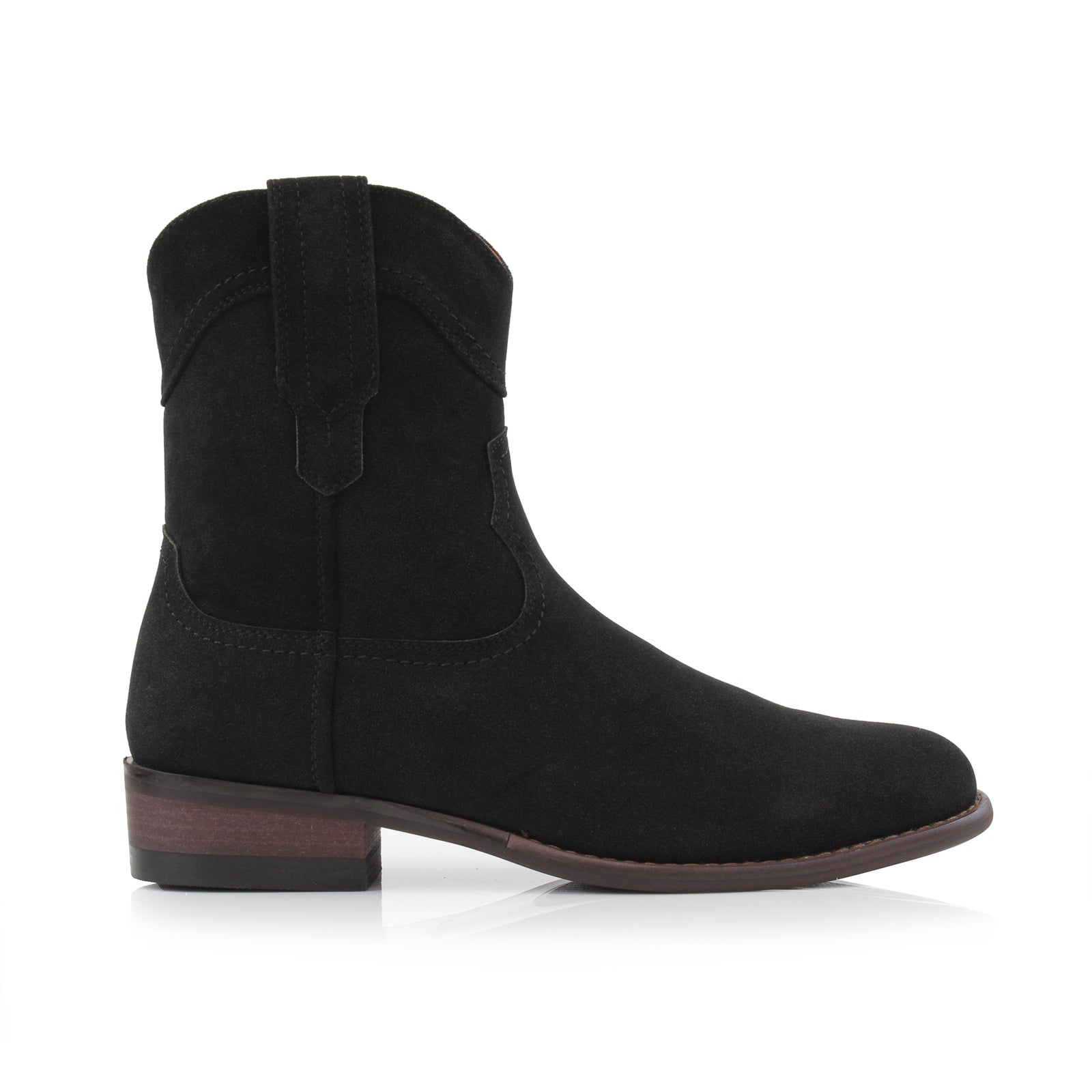 Ferro Aldo Men's Classic Cowboy Western Boot | Austin in Black Suede