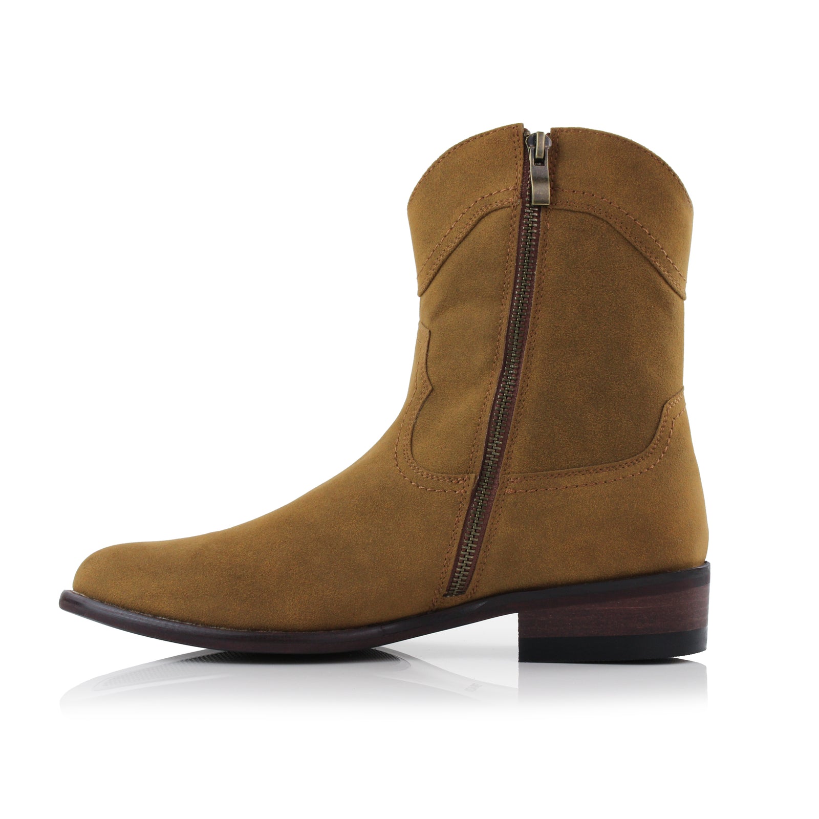 Ferro Aldo Men's Classic Cowboy Western Boot | Austin in Wheat Suede