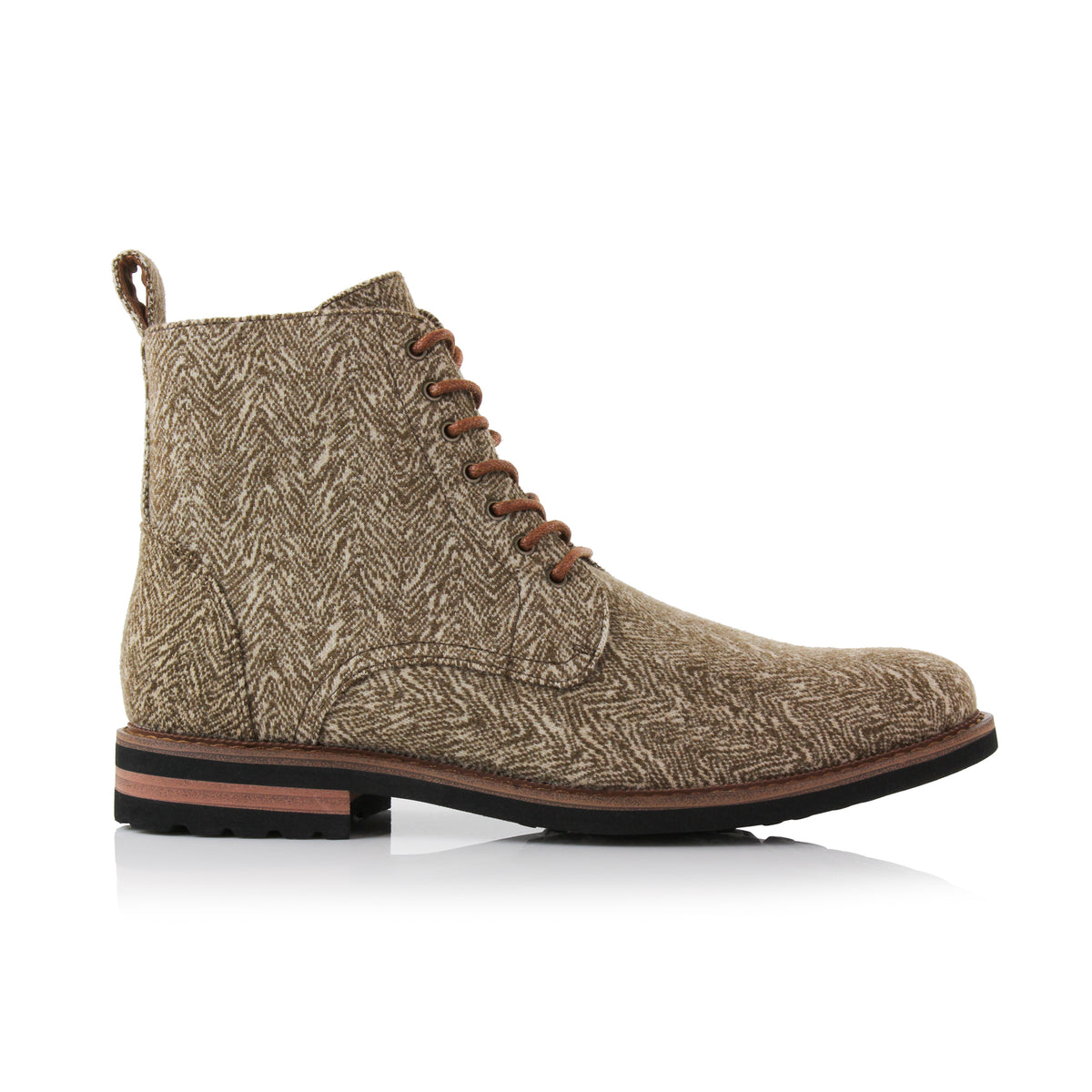 Woolen Ankle Boots | Duke | Safari Brown Woolen Comfortable Fashion Shoes