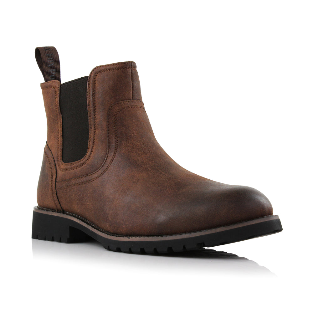 Rambler Style Western Chelsea Boots | DUNCAN | Distressed Vegan Leather ...
