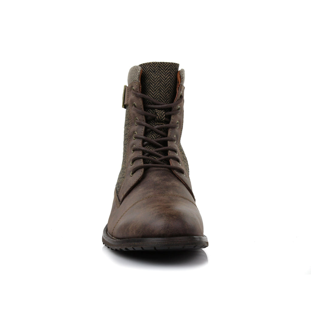Vegan Leather Boots | ELIJAH in Chestnut | Men's Stylish Zippered Boots ...