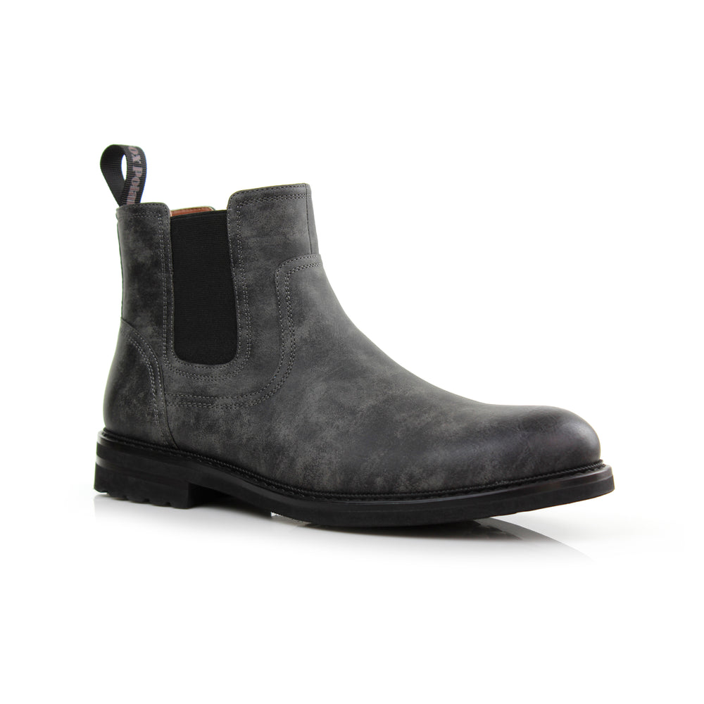 Rambler Style Western Chelsea Boots | DUNCAN | Distressed Vegan Leather ...